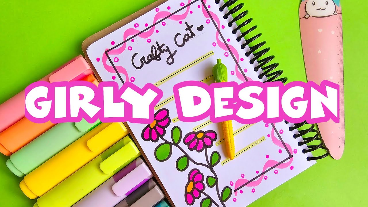 girly design for beautiful girls 😜🤩🌟quick and easy border♥️ - YouTube