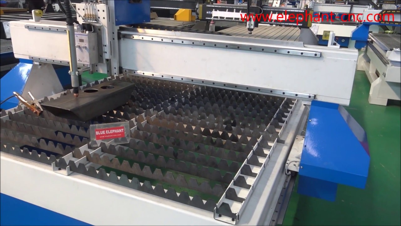 1530 cnc router plasma cutting machine working video from BLUE ELEPHANT ...