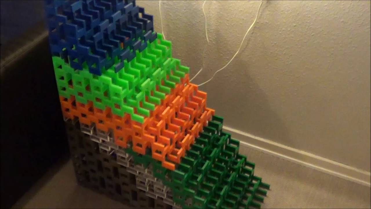 Litle domino project 3 Big Domino Structure (1700 Dominoes) - YouTube