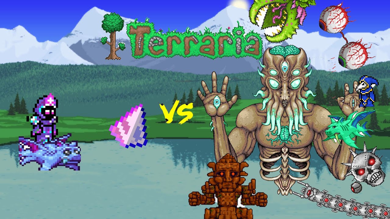 All Hardmode Bosses defeated in Terraria with only The Last Prism ...