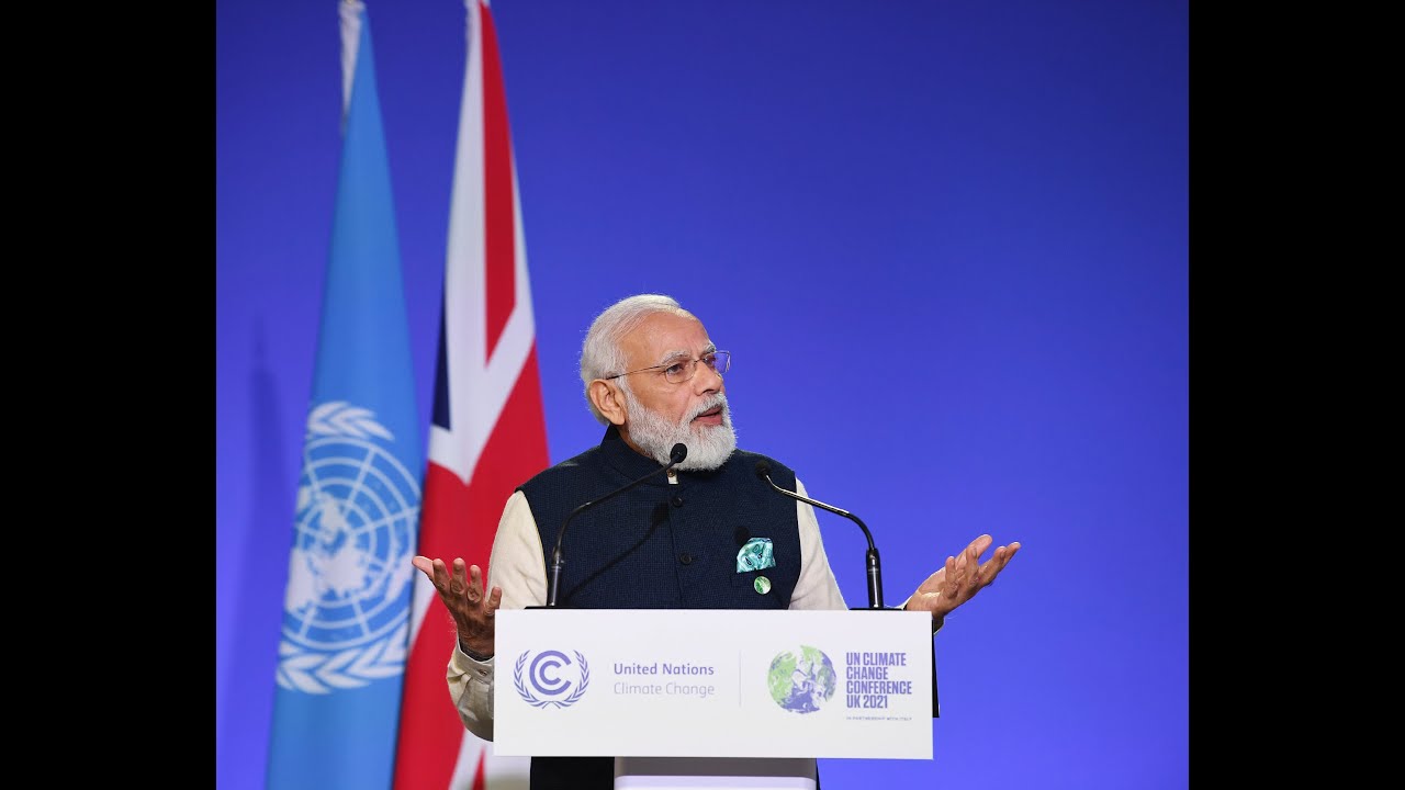National Statement by PM Modi at COP26 Summit in Glasgow - YouTube