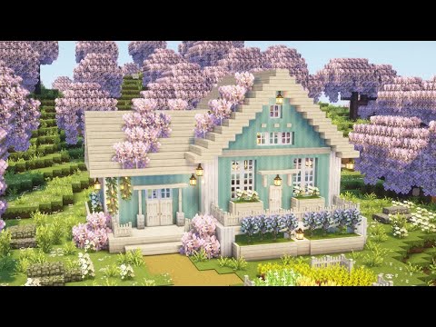 [Minecraft] 💙✨ Cozy Cute House Tutorial / Mizuno's 16 Craft Resource Pack