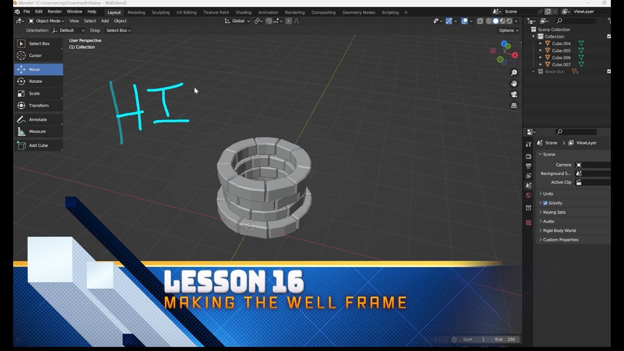 Lesson 16: Making the Well Frame - YouTube