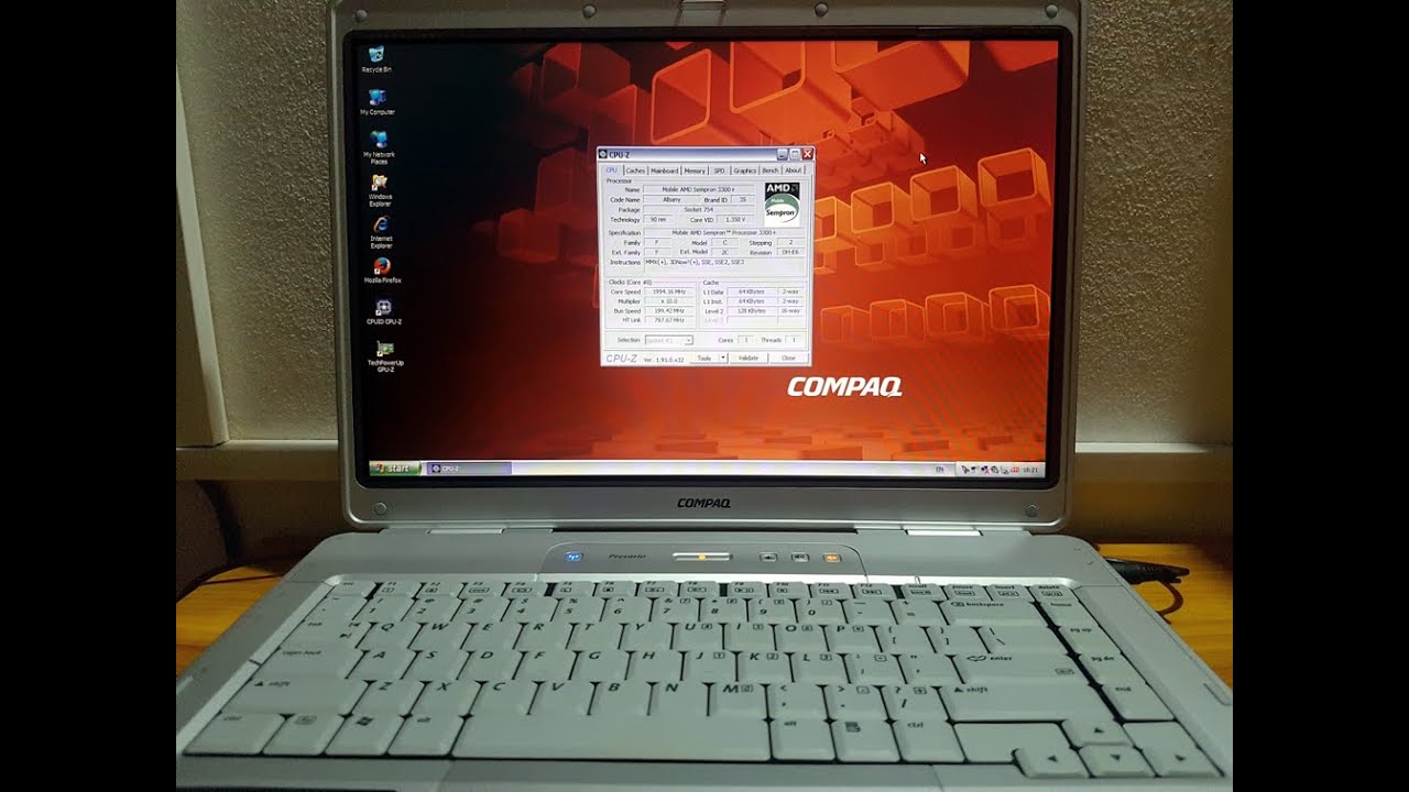 Compaq Presario V5000 specs with CPU-Z (Windows XP) - YouTube