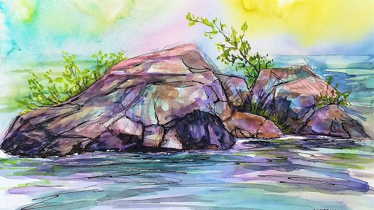 LIVE: Tackling Rocks in Watercolor 12:30pm ET - YouTube