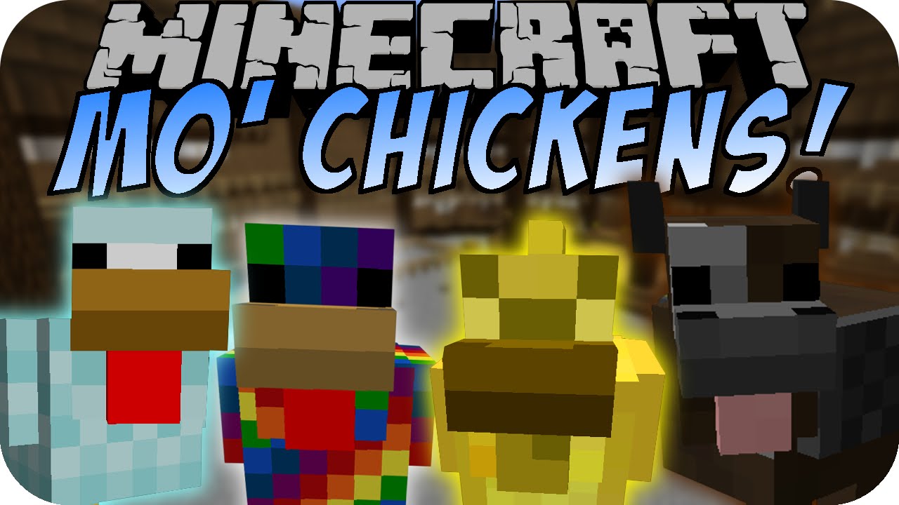 Minecraft MO' CHICKENS (Beefy Chicken, Rainbow Chicken und mehr) - YouTube