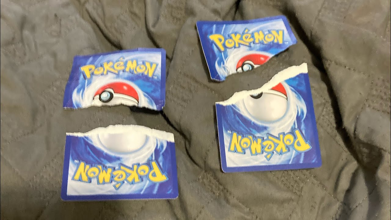 Ripping Pokémon cards oh no ! - YouTube