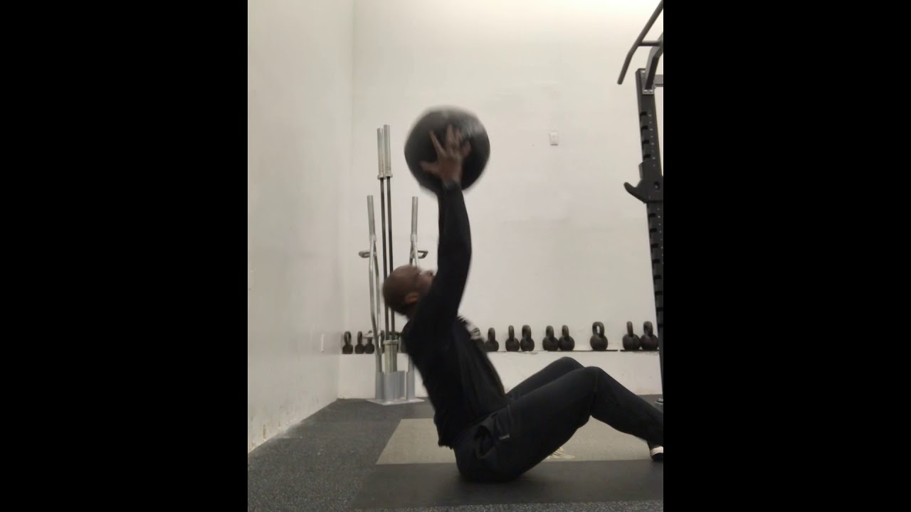 Seated MB Push Press - YouTube