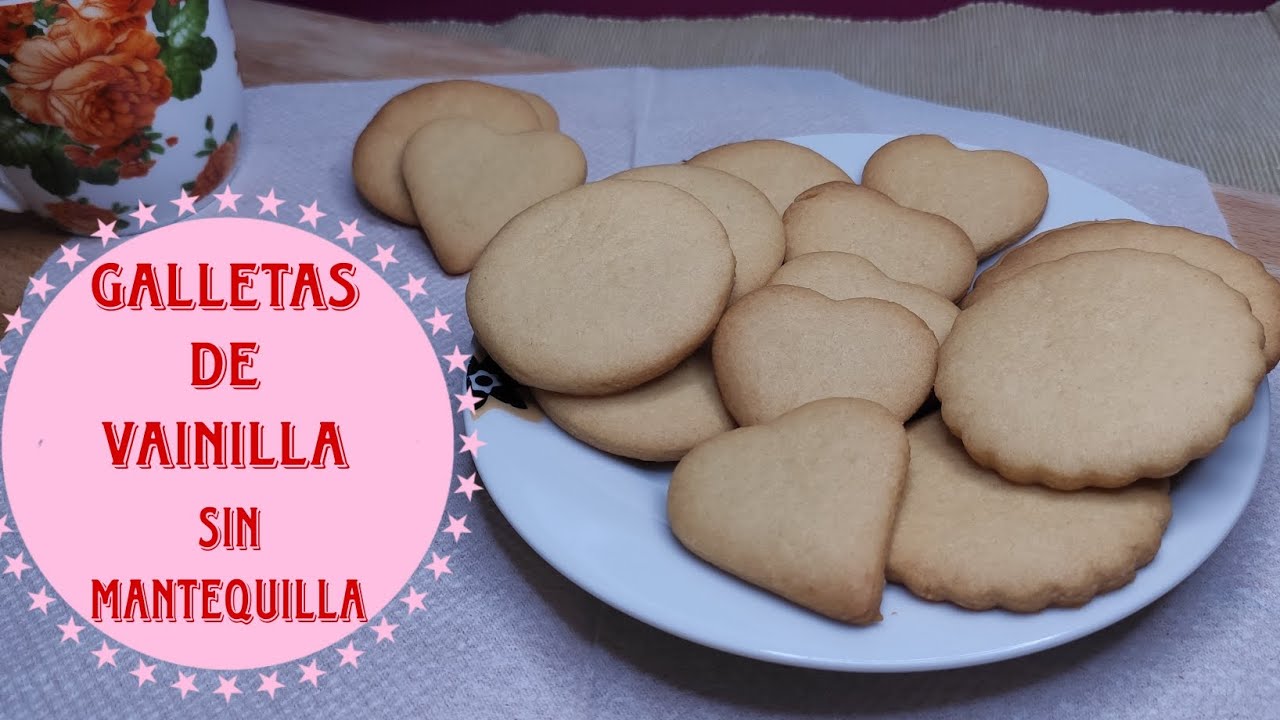 GALLETAS de VAINILLA sin mantequilla/manteca receta económica - YouTube