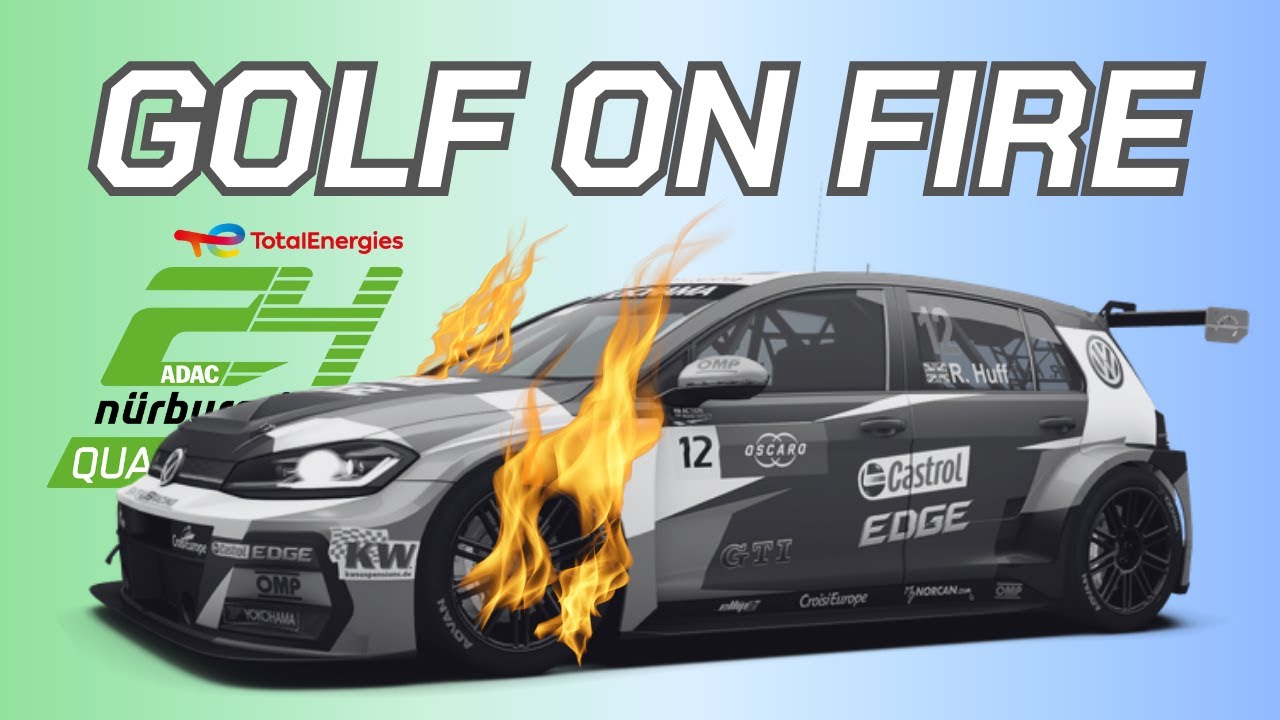 VW Golf cought fire - 24hrs Nürburgring - Sports - YouTube