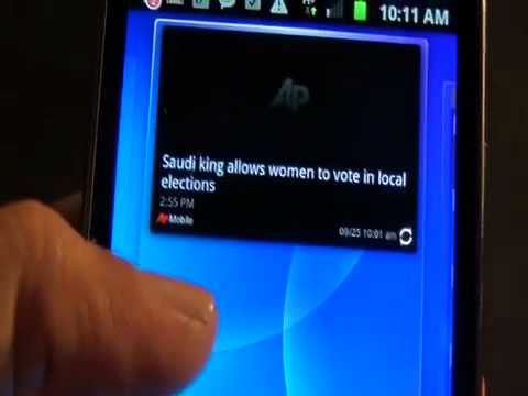 Samsung Galaxy S II Spotlight: Resizing Resizable Widgets - YouTube