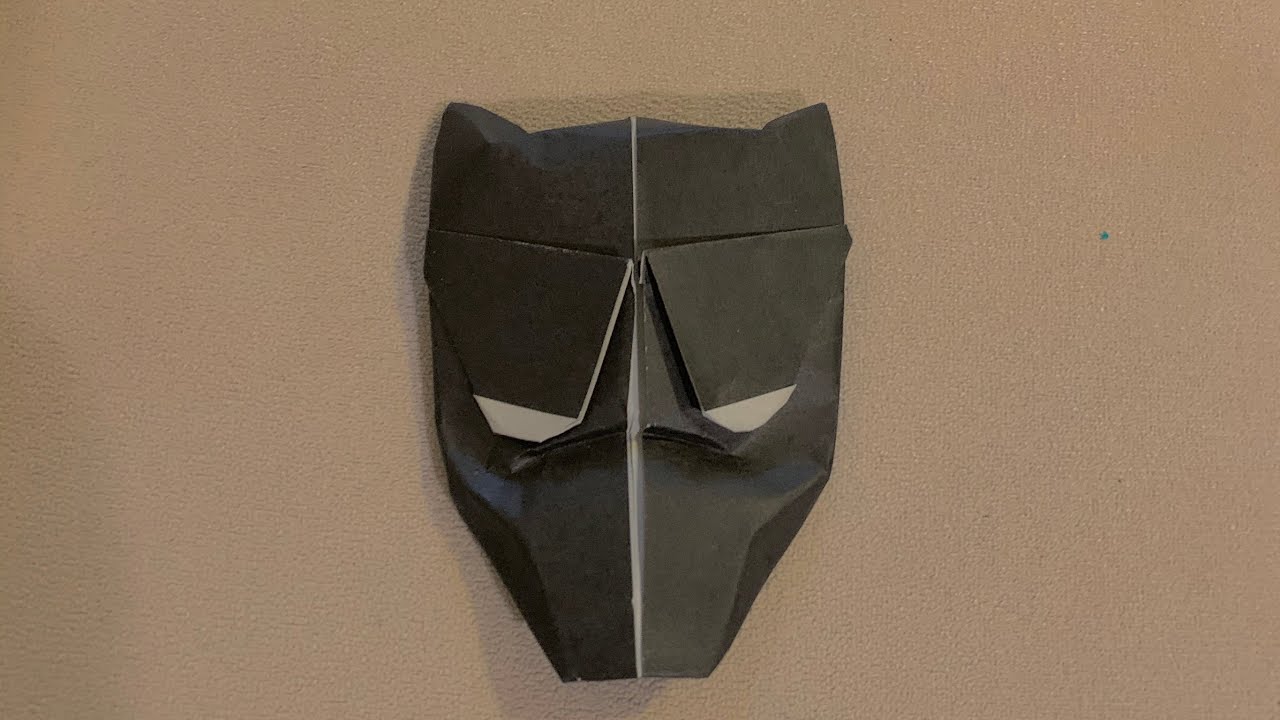 origami black panther mask - YouTube