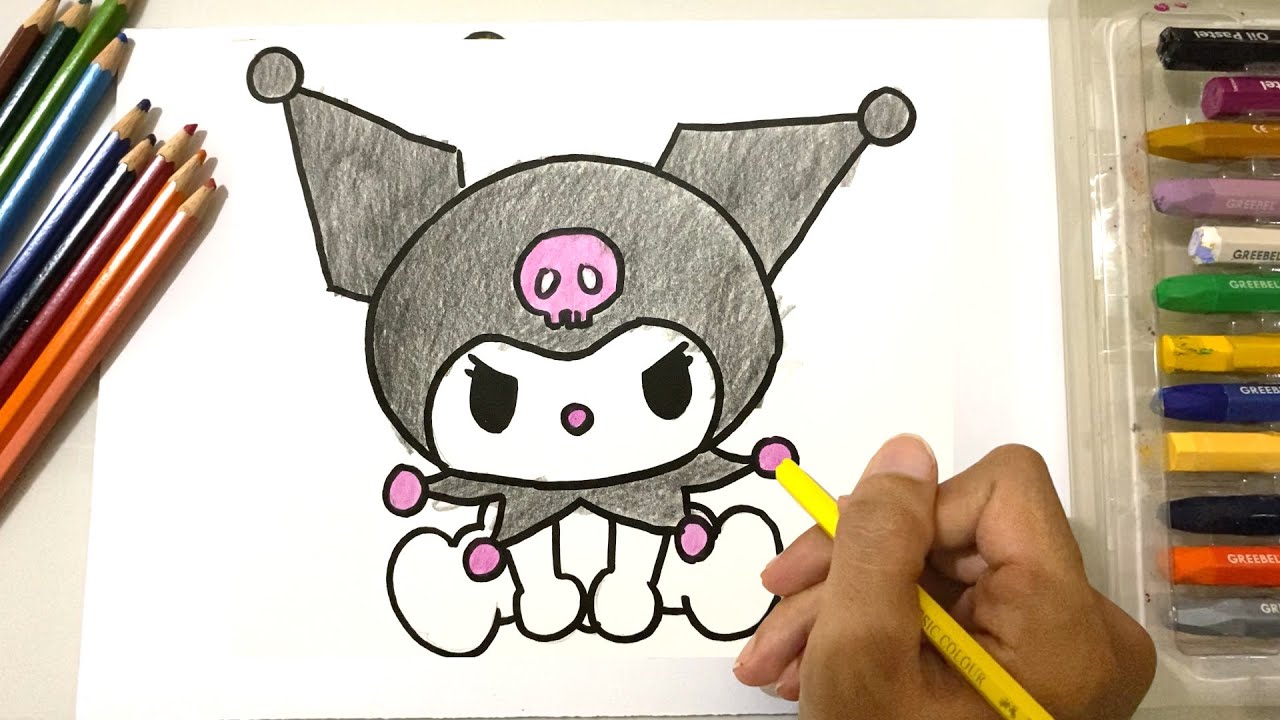 Easy Drawings for Kids | How to draw a Kuromi | Как нарисовать Куроми ...