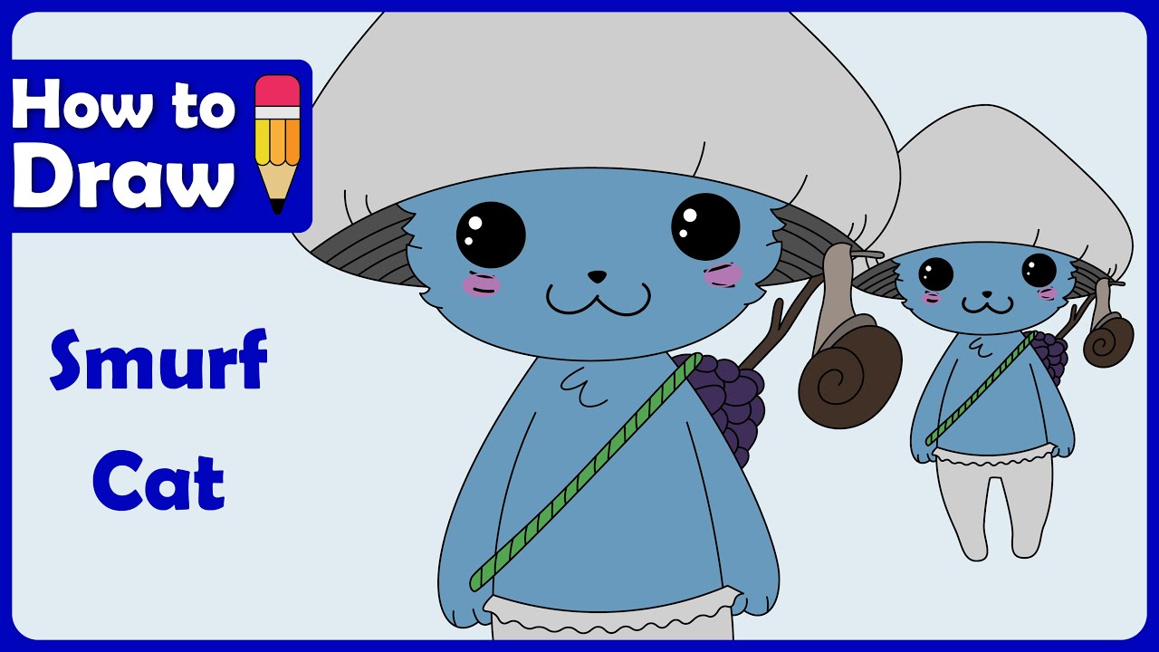 🎨 Smurf Cat Drawing Tutorial – Easy Step-by-Step Guide for Beginners! # ...
