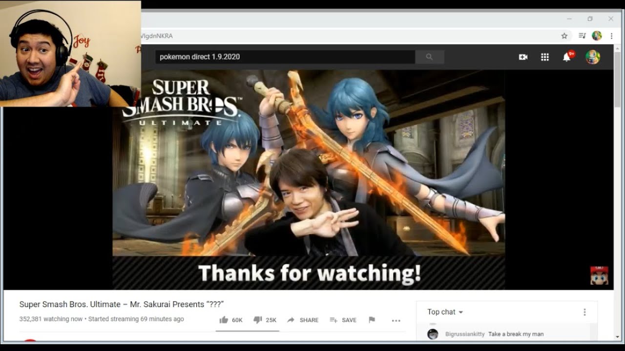 Super Smash Bros Ultimate Mr. Sakurai Presents Reaction! Fighter Pass ...
