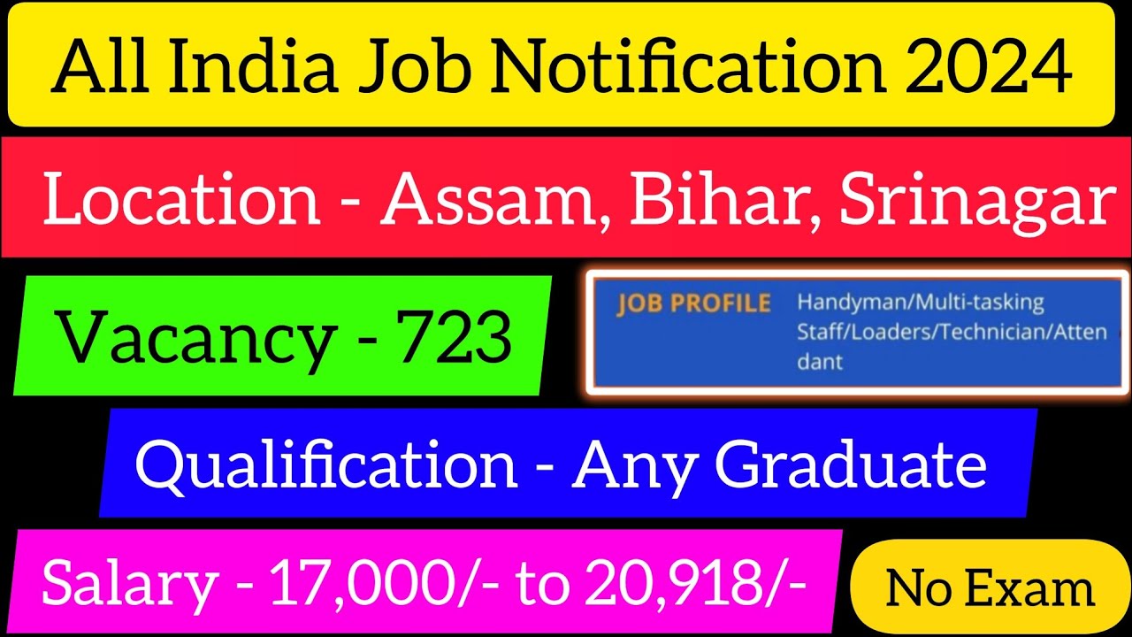 All India Job Notification 2024/ Indian Govt Job Notification 2024 ...
