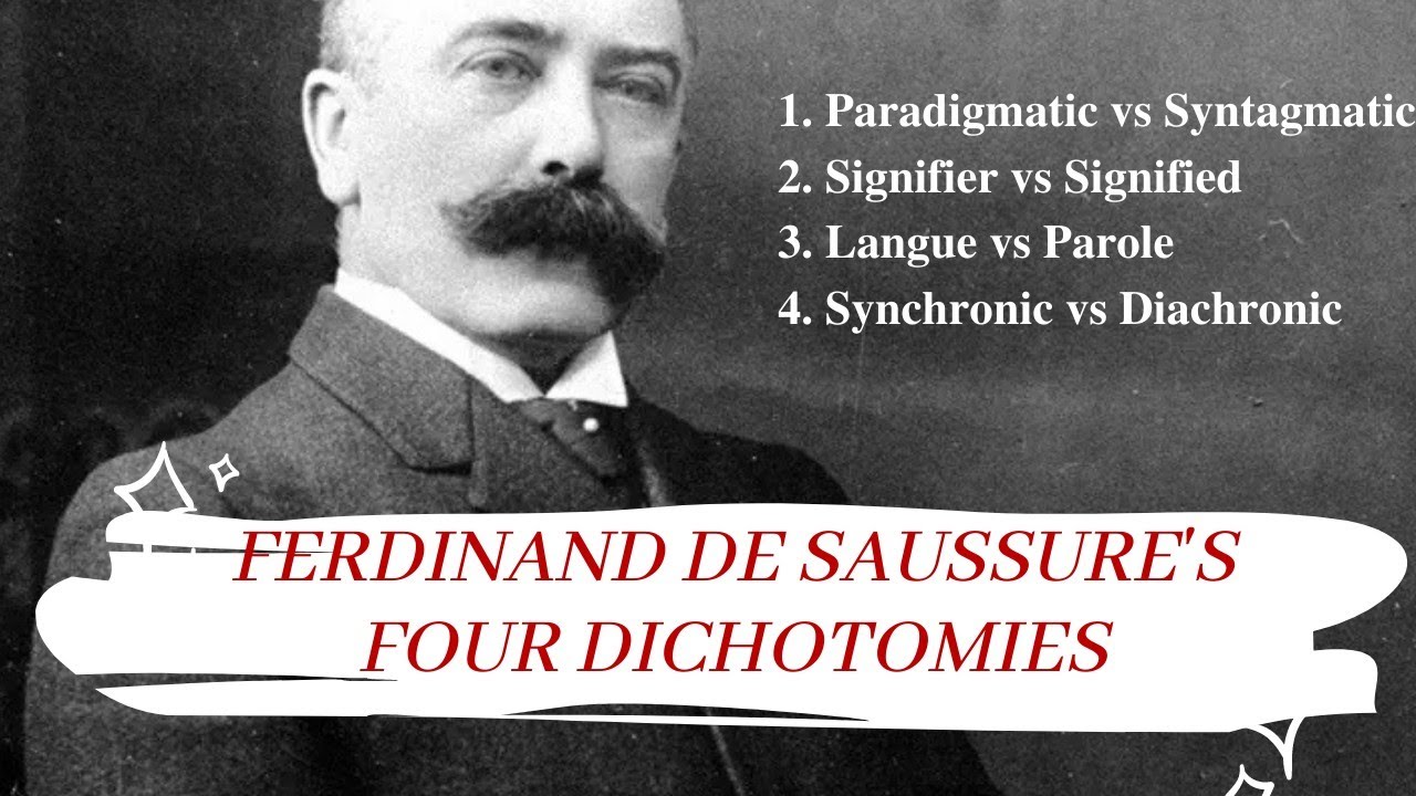 Ferdinand de Saussure | Four dichotomy | Semiotics| UGC NET |English ...