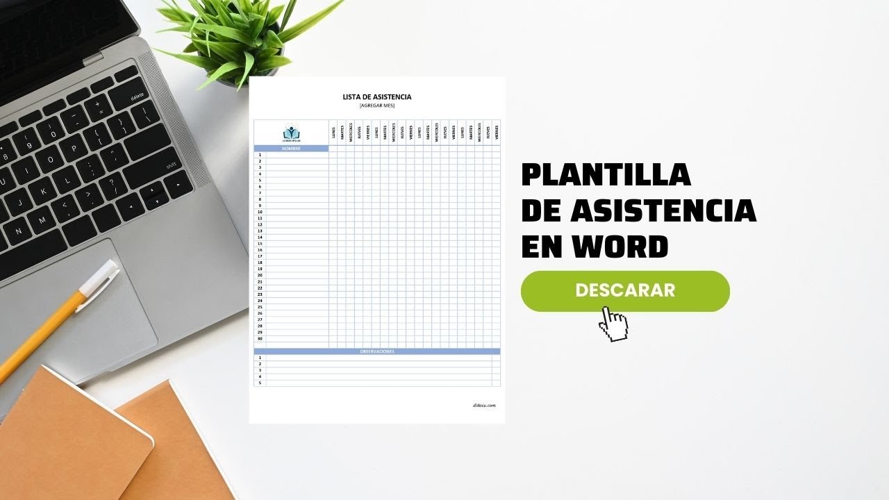 Plantilla de Lista de Asistencia en Word Editable [GRATIS] - YouTube