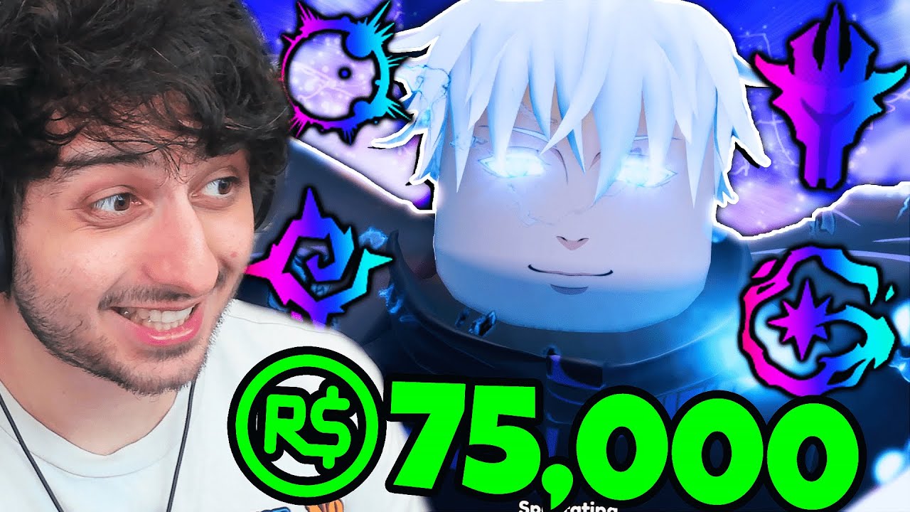 I Spent $75,000 ROBUX to get 0.1% Gojo Satoru in Anime Vanguards Roblox ...