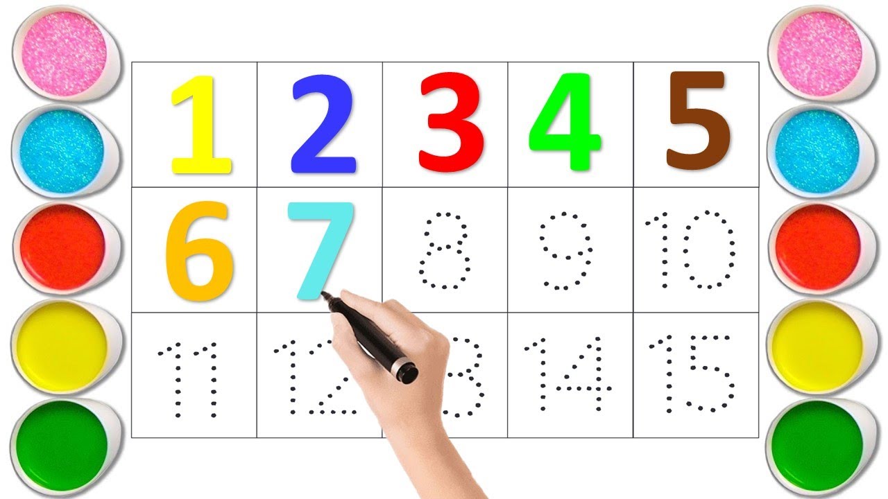 counting numbers || learn to count || 1 to 15 numbers || number song ...