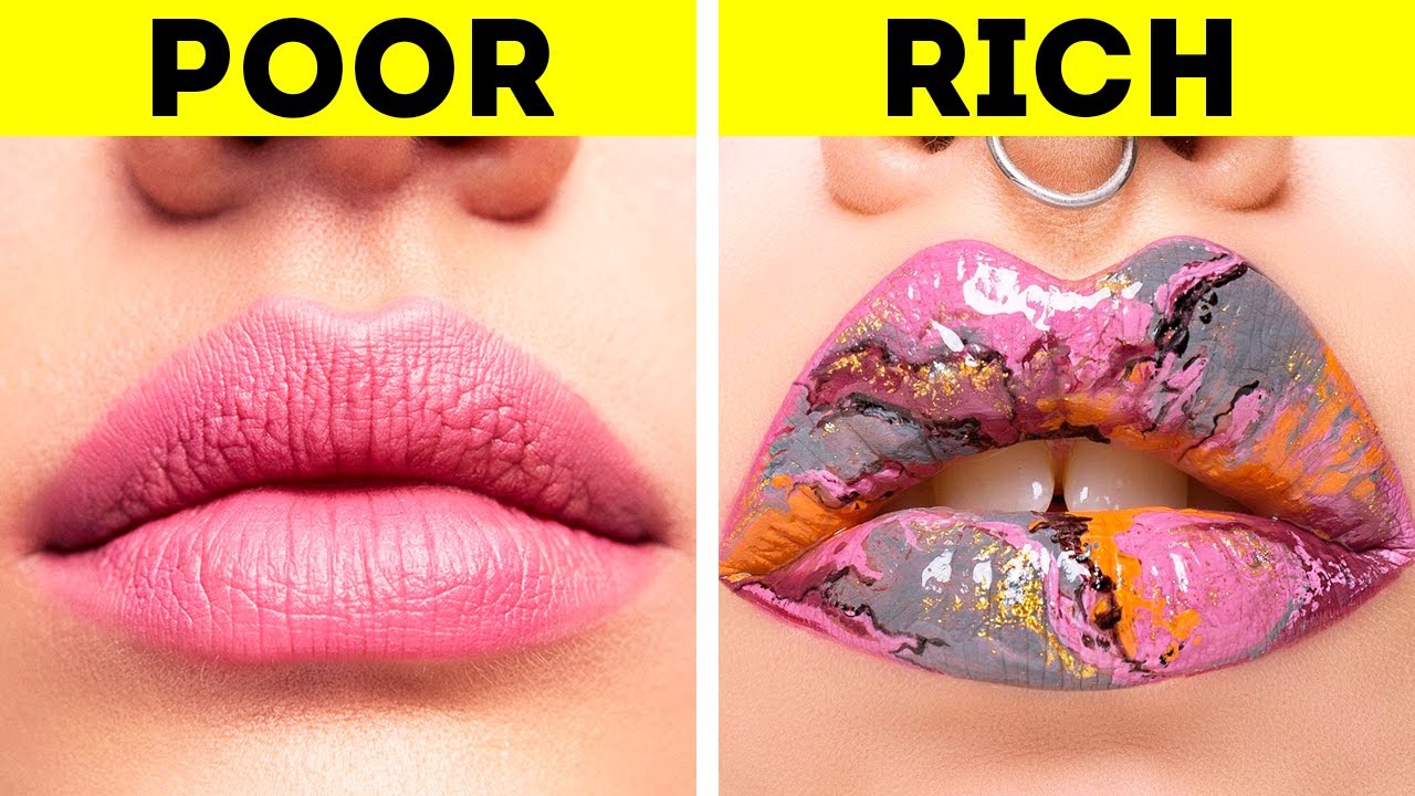 RICH VS POOR : Awesome Beauty Hacks - YouTube