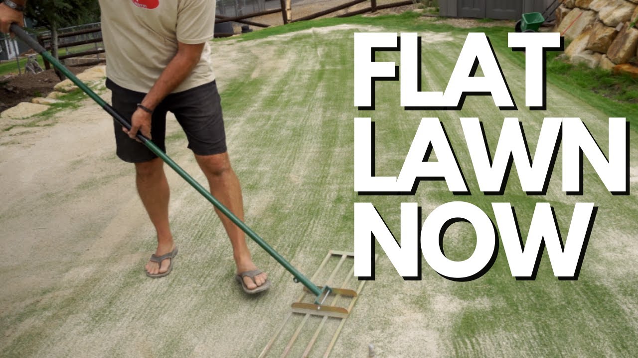 LEVEL SMOOTH FLATTEN your lawn by doing this. FASTEST METHOD - YouTube