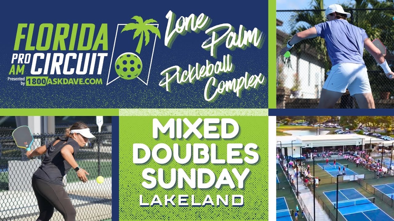 Florida Pro-Am Circuit Mixed Doubles Sunday (Championship Court) Lone Palm Country Club - YouTube