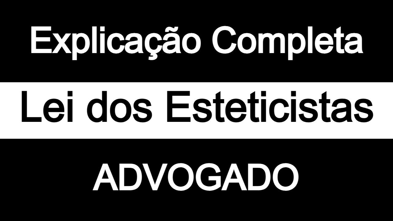 Lei dos Esteticistas - Explicada por Advogado (Lei n.º 13.643, de 3 de ...