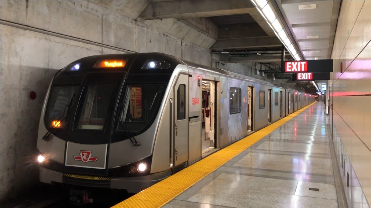 TTC Line 1 from Union Station to Downsview Park + 5 trains at Downsview ...