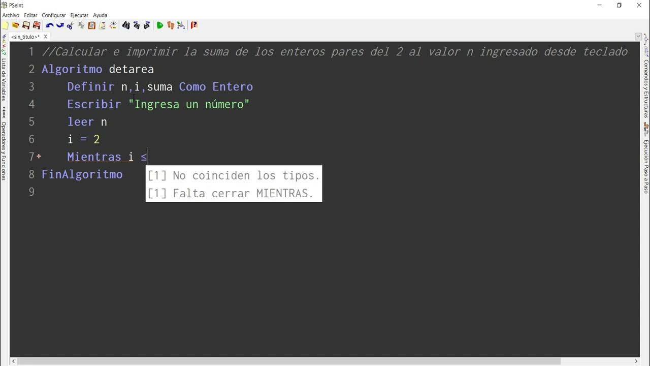 Calcular e imprimir la suma de los enteros pares del 2 al valor n ...
