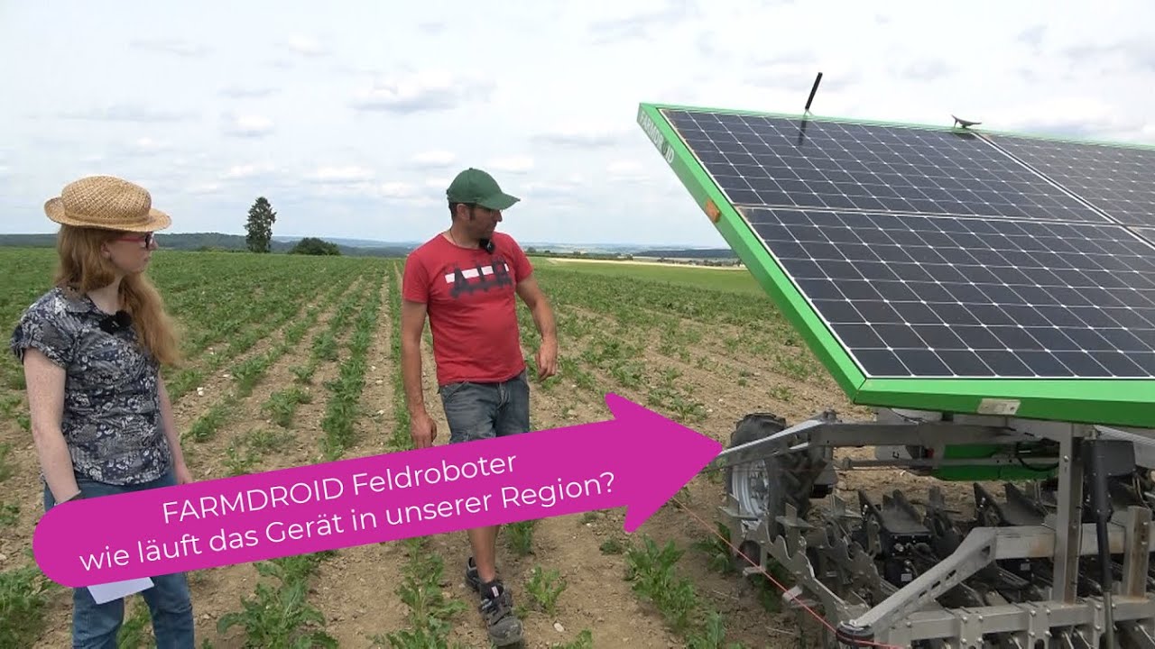 Pflanzenbau Aktuell - Feldroboter von FARMDROID im Live-Einsatz - YouTube