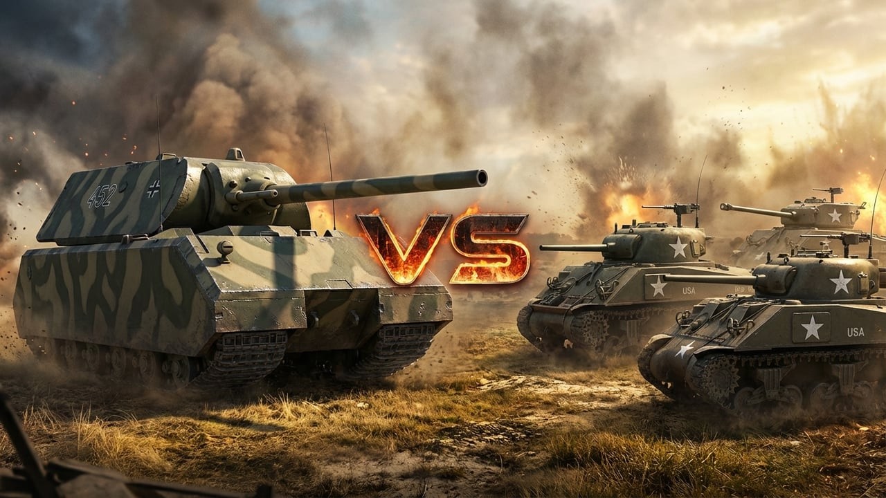 VIII Maus Super-heavy tank battles American Tanks. - YouTube