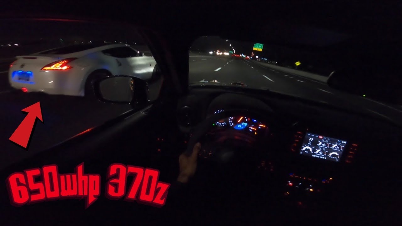 GT-R vs Turbo 370Z & 350Z | Random Hellcat wanted to race! - YouTube