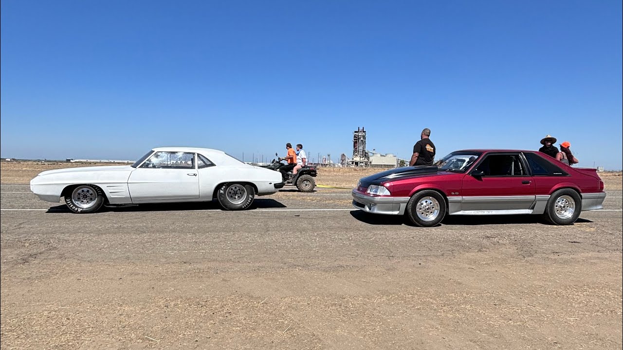 Fun runs @ Mendota raceway park with Foxbody Mustang - YouTube