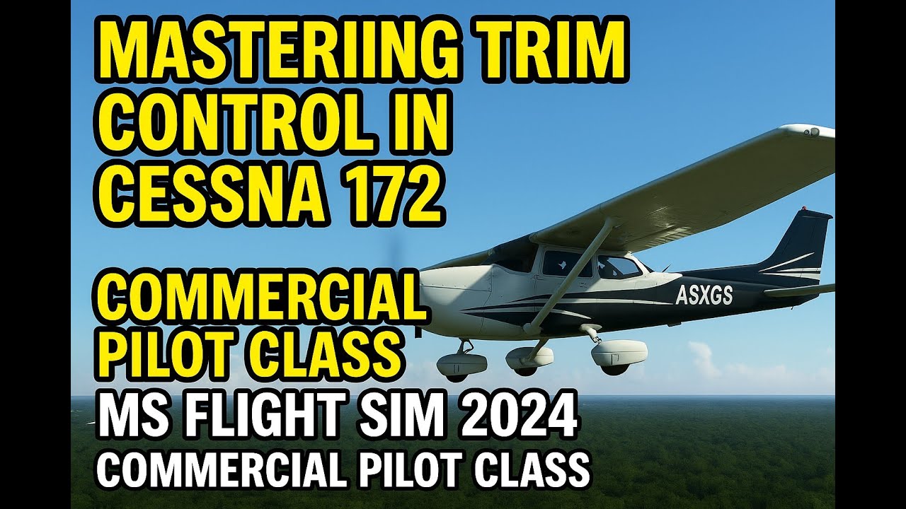 Mastering Trim Control in Cessna 172 | Flight Sim 2024 Commercial Pilot ...