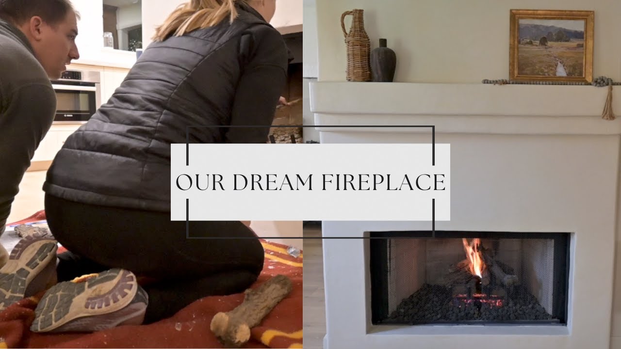 Our INSANE DIY Fireplace Makeover// Turning our dated 80's Fireplace ...