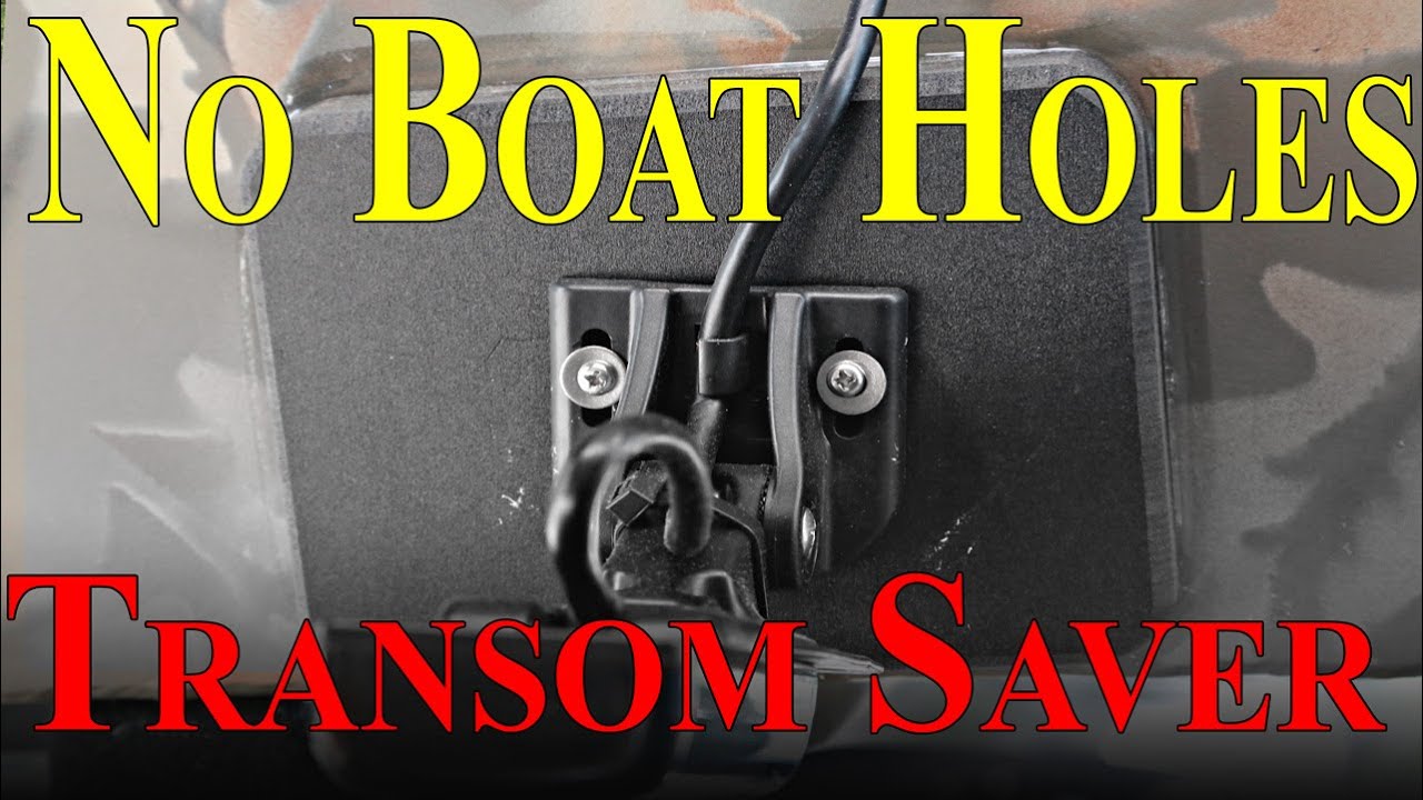 No HOLES, Transom Saver, Install your fish finder easy, Grizzley ...