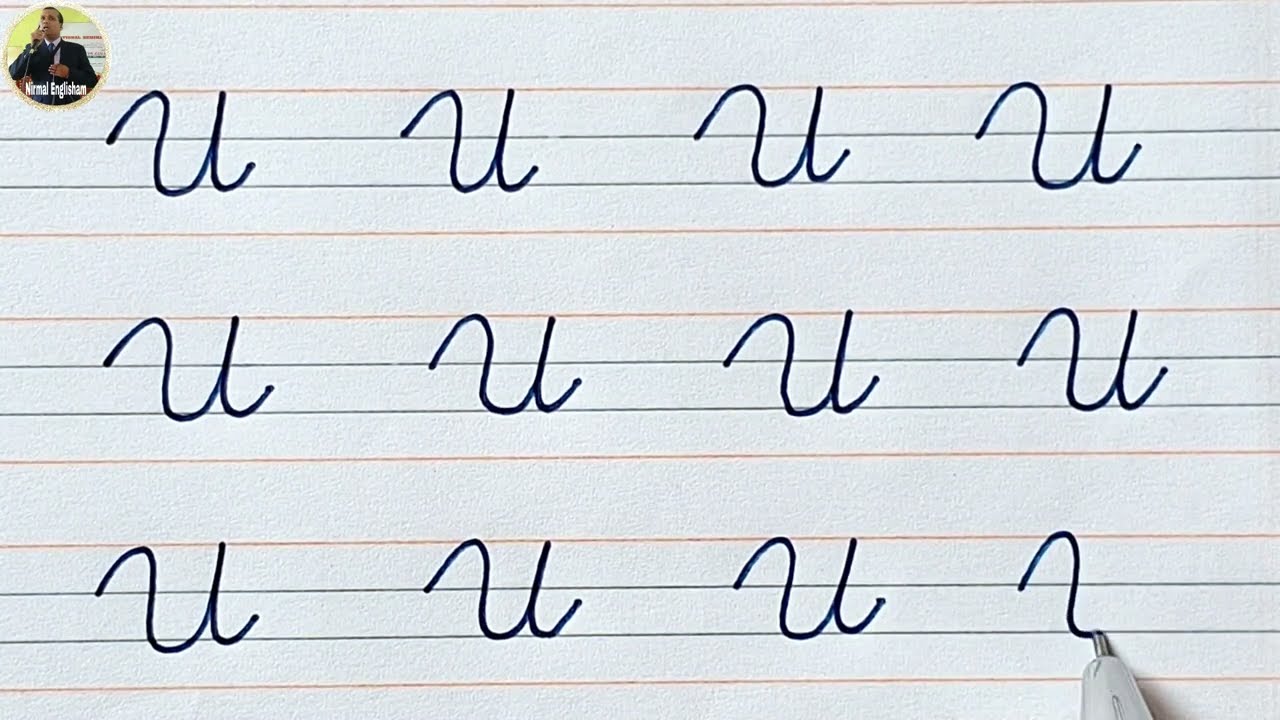 Capital Letter U In Cursive | How To Write Capital Letter U In Cursive | Nirmal Englisham ...
