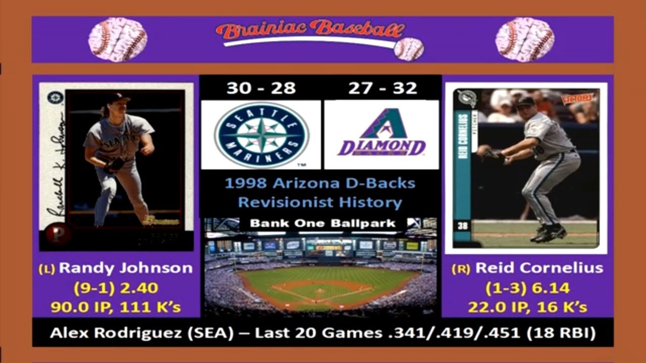Game 60 - 1998 Arizona Diamondbacks Revisionist History v Seattle ...