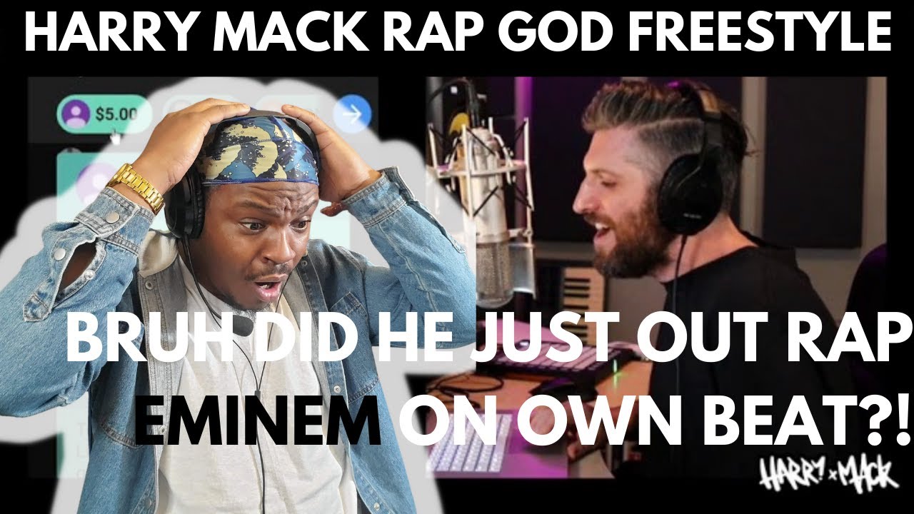 FIRST TIME WATCHING HARRY MACK RAP GOD FREESTYLE - YouTube