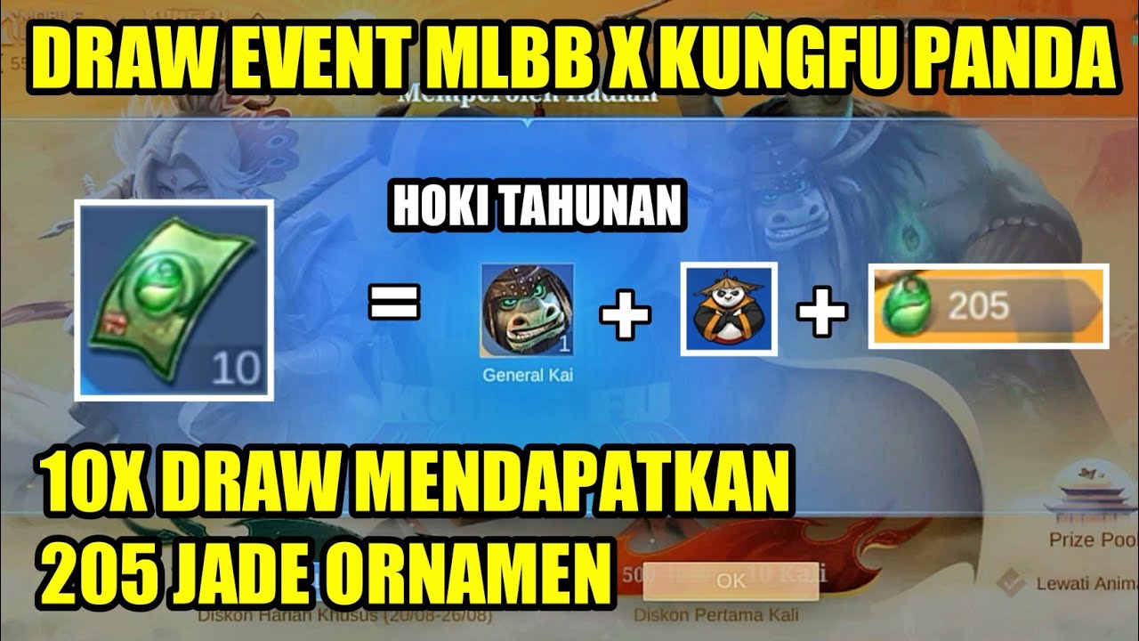 HOKI!DRAW EVENT MLBB X KUNGFU PANDA MODAL 10 TIKET - Event Kungfu Panda ...