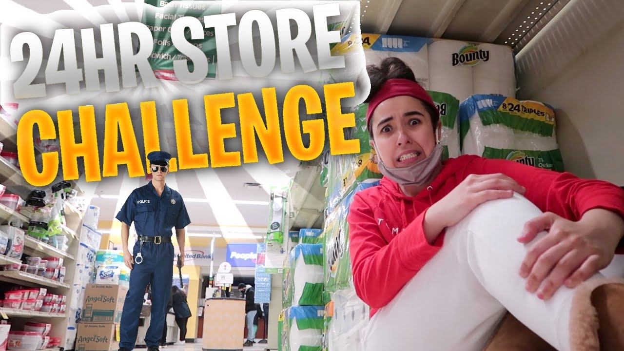 STAYING OVERNIGHT At GROCERY STORE*Got Caught!* - YouTube