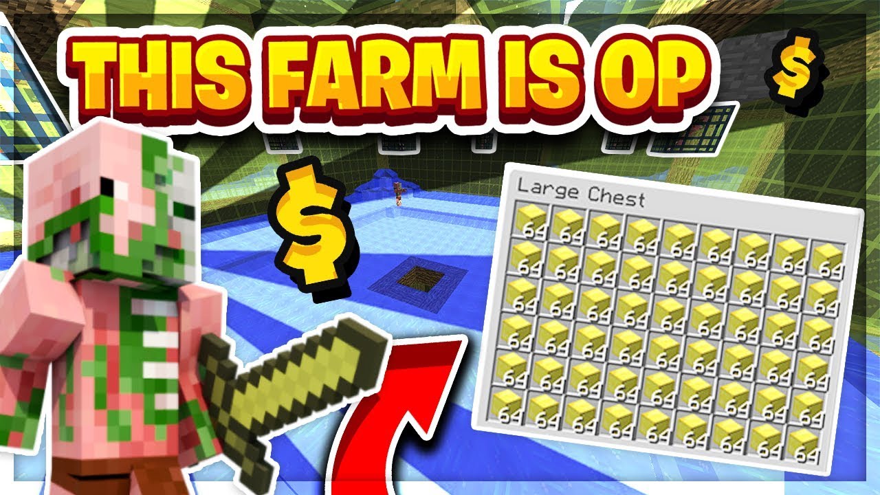 NEW ZOMBIE PIGMAN FARM MAKES $5 BILLION A DAY! | Minecraft Skyblock ...