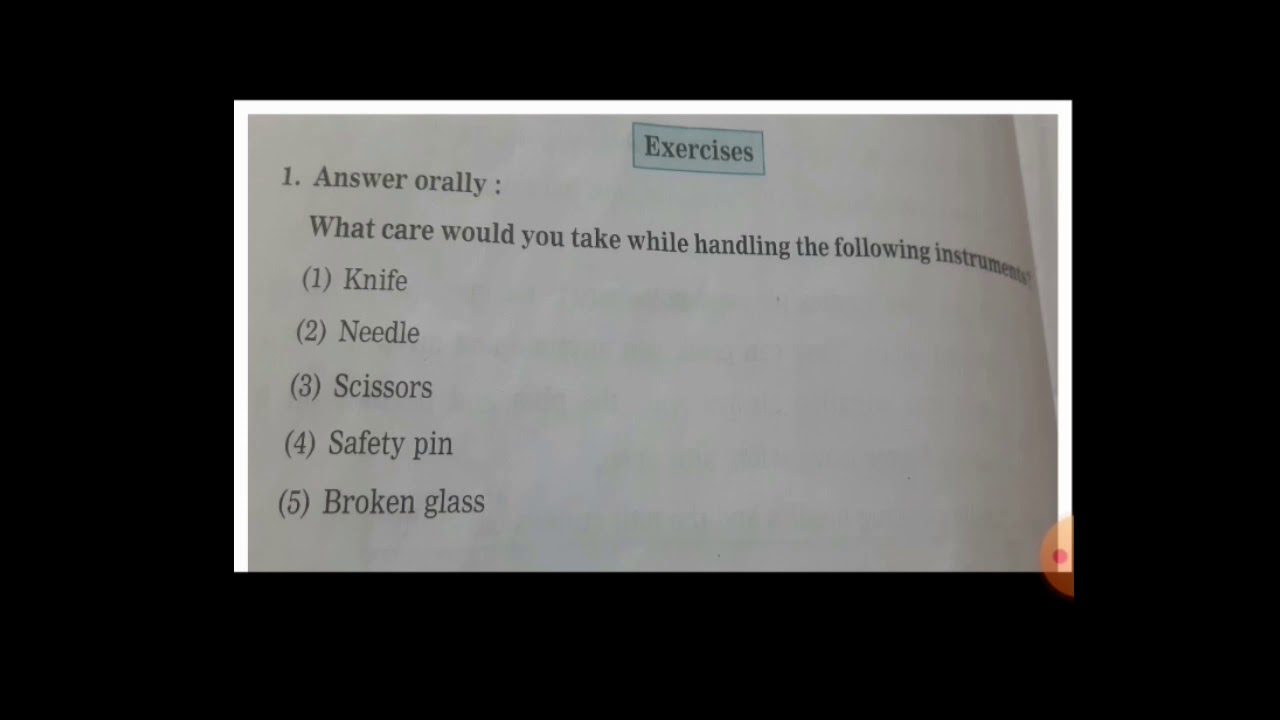 The importance of keeping Sharp Instruments safely. Exercise - YouTube