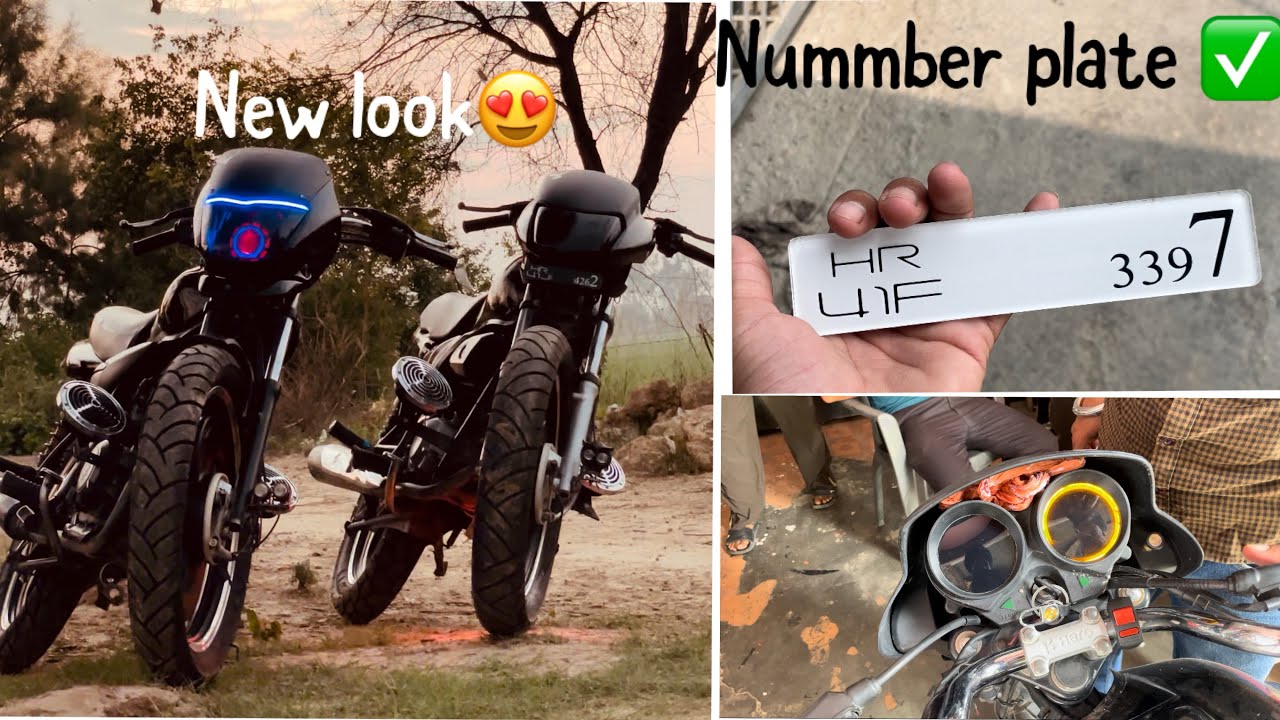 New no plate for bikes 🔢 new look 👀 platina , deluxe kro check‼️ - YouTube