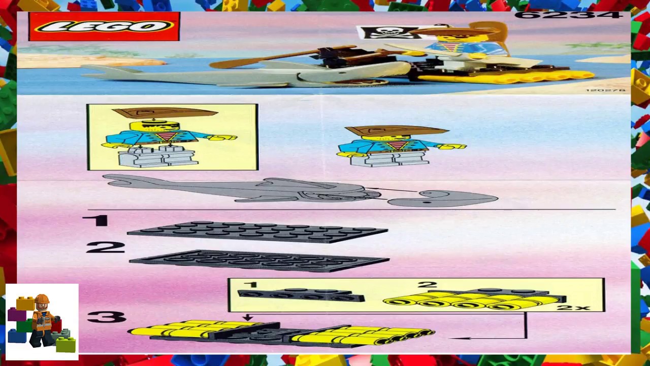 LEGO instructions - Pirates - 6234 - Renegade's Raft - YouTube