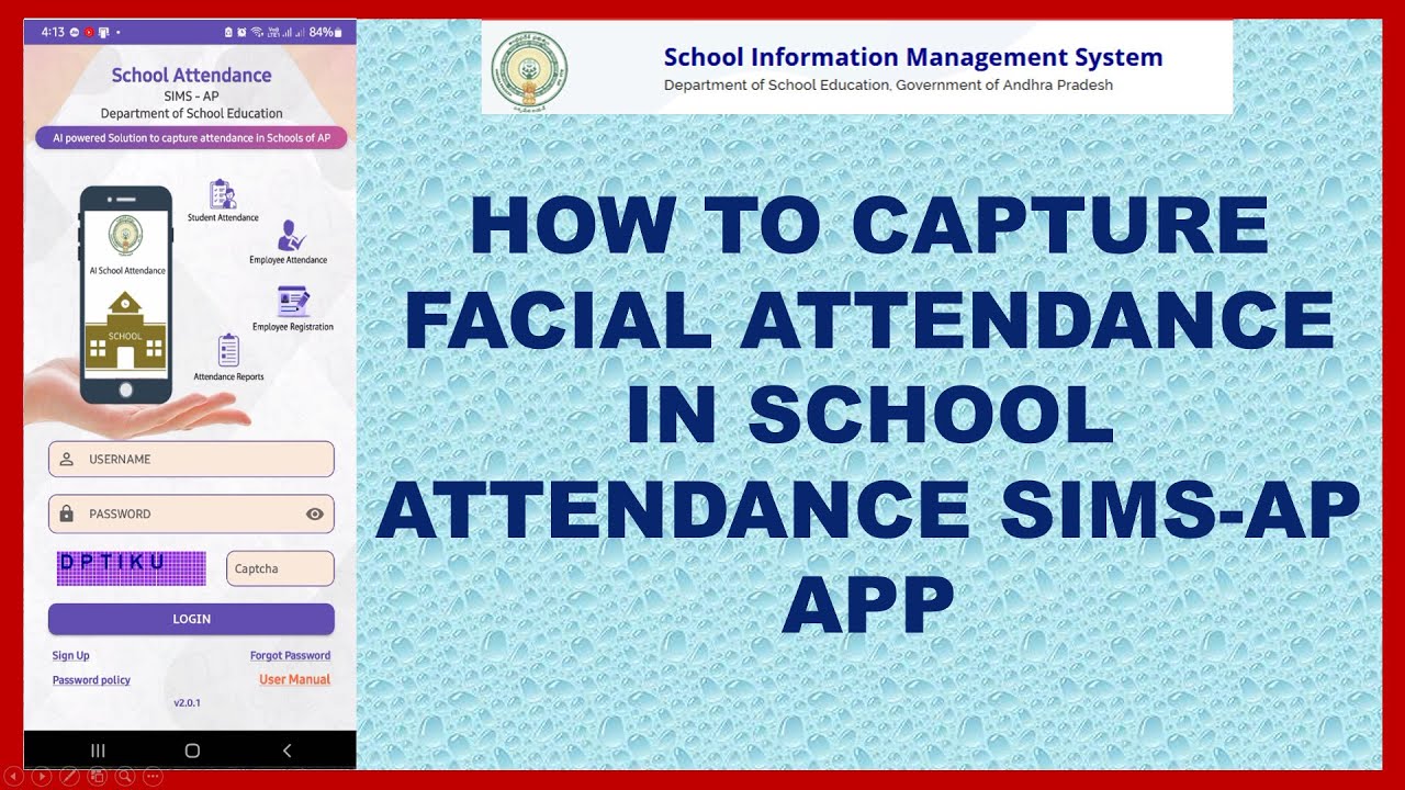 HOW TO CAPTURE FACIAL ATTENDANCE IN SCHOOL ATTENDANCE SIMS-AP - YouTube