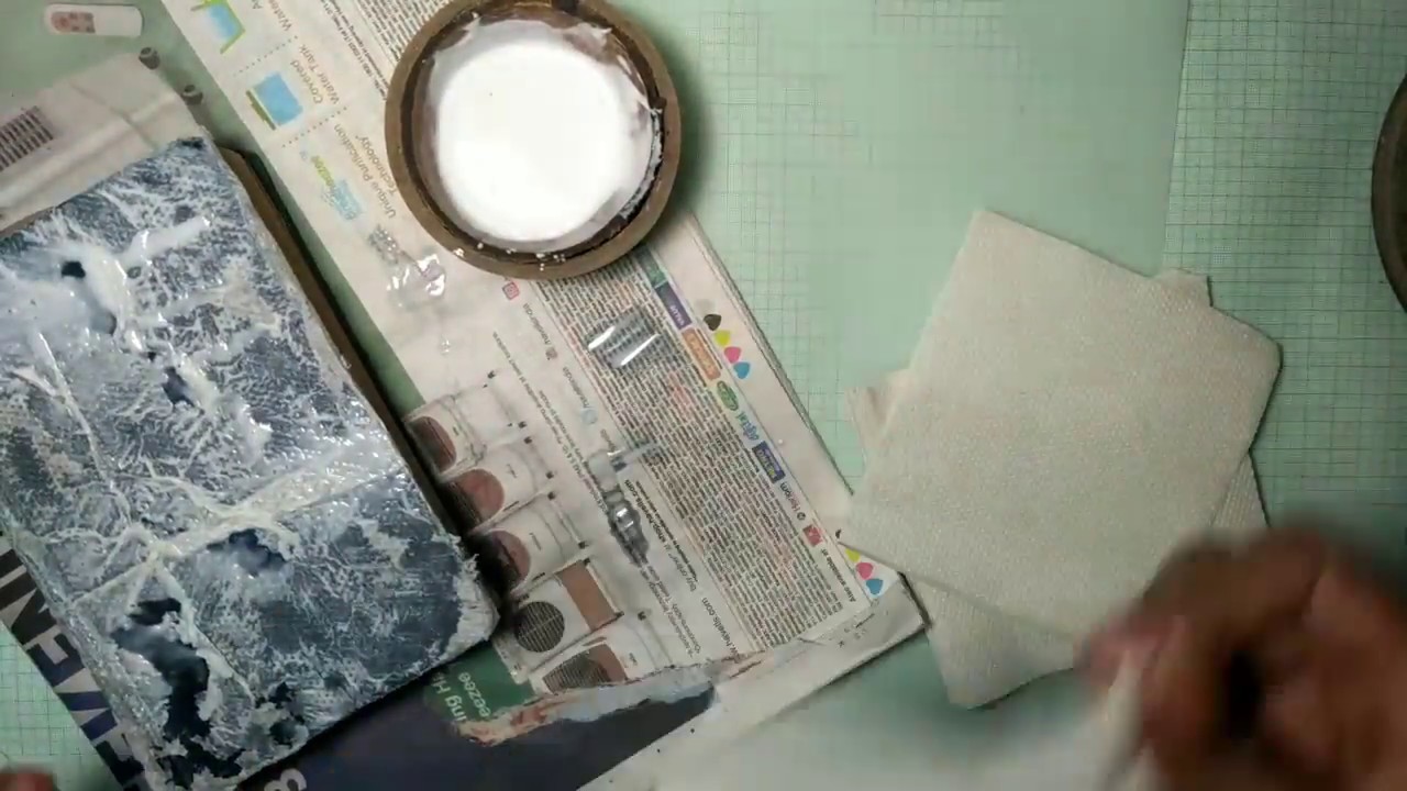 3d DIY book cover from tissue paper - YouTube