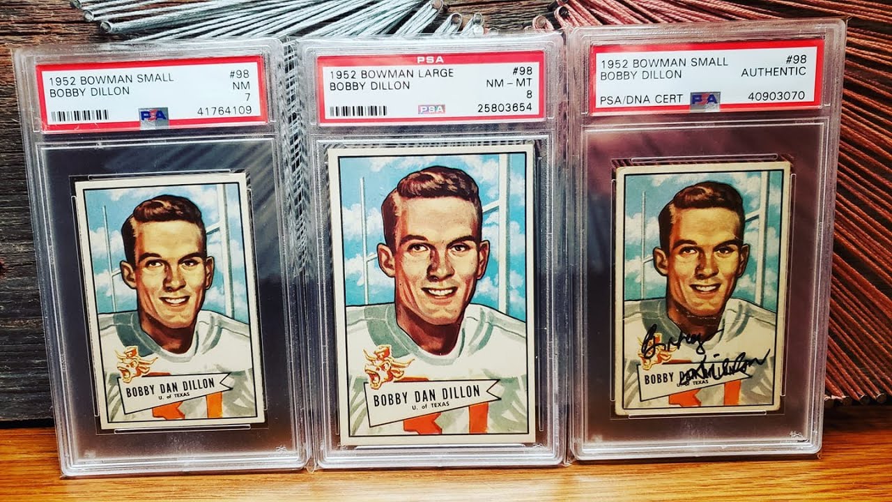 NFL Hall of Fame Talk - 1952 Bowman Bobby Dillon RC & Ballot - YouTube