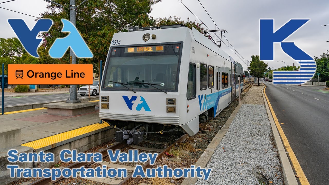 Valley Transportation Authority Orange Line Light Rail - YouTube
